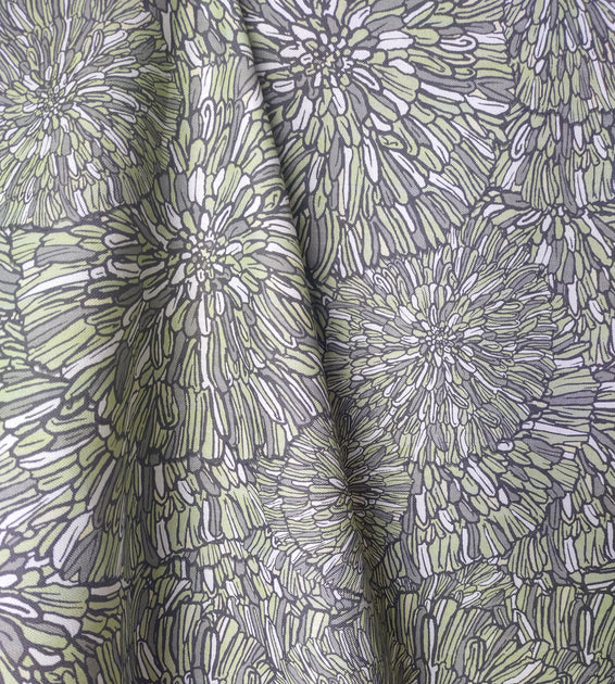 CHRYSANTHEMUMS GREEN TAUPE – WORLD LINEN